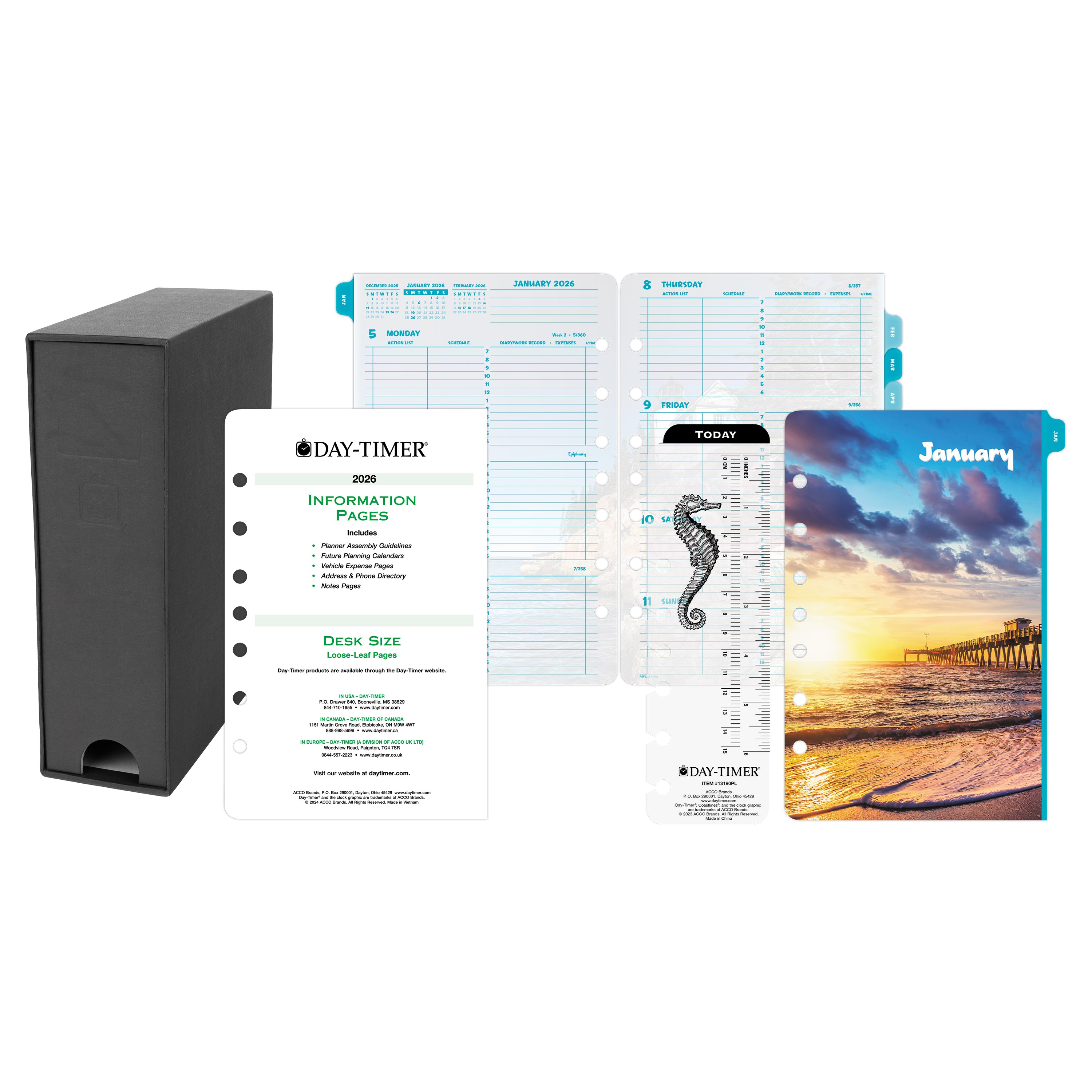 Day-Timer® Coastlines® 2026 Two Page Per Week Planner Refill and ...