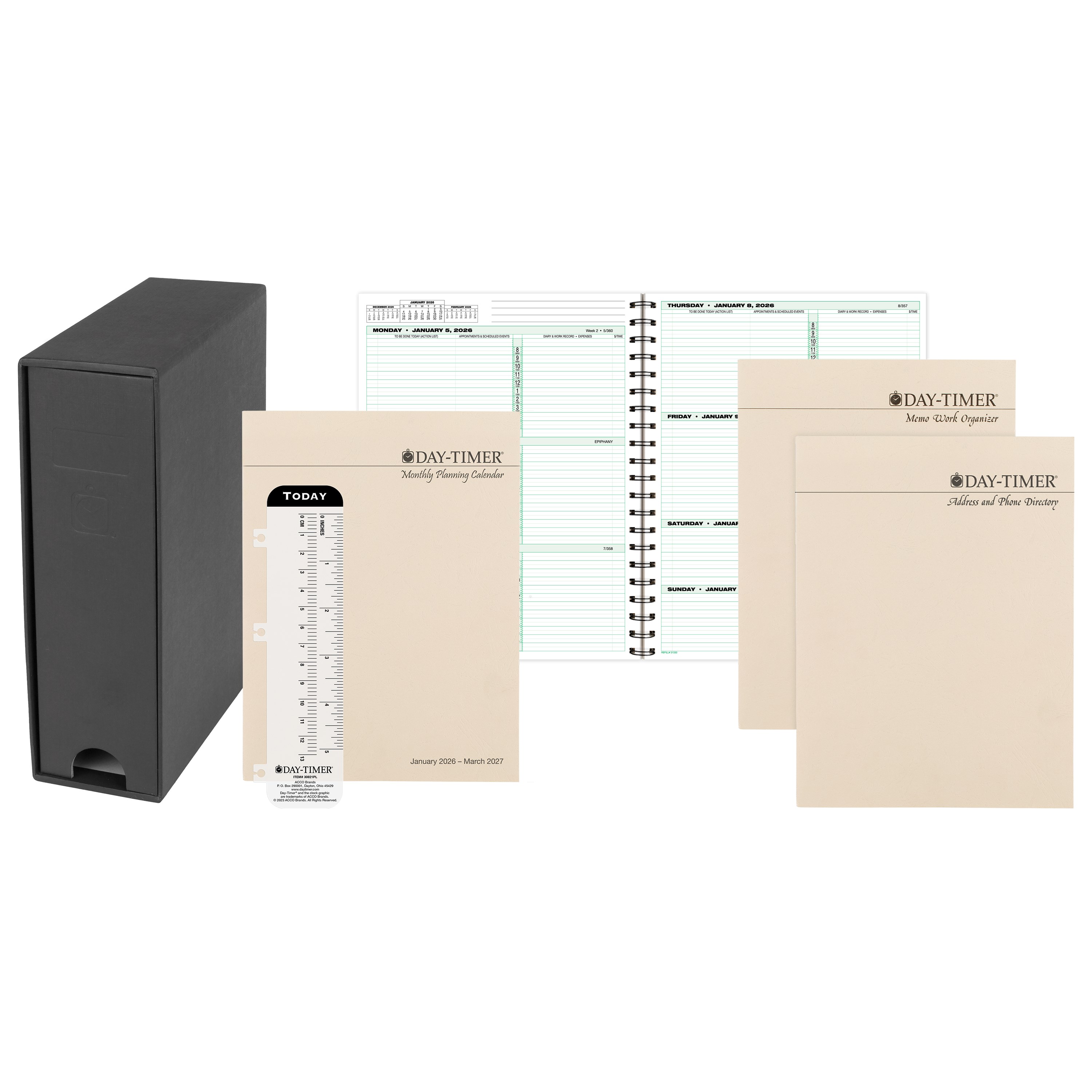 Day-Timer® 2026 Two Page Per Week Original Planner Refill and Storage ...